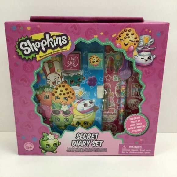 Shopkins | Toys | Shopkins Secret Diary Set Lock 2 Keys Pen Stamp ...